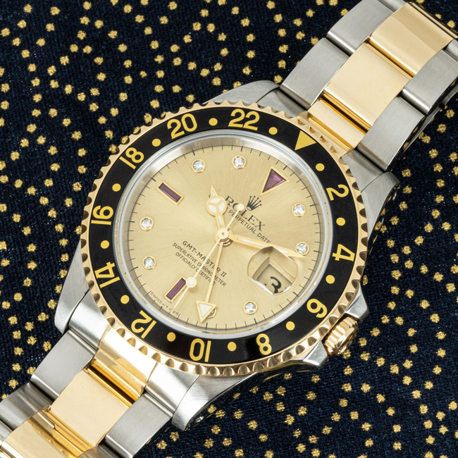 Rolex GMT-Master II Serti Dial Stainless Steel & Yellow Gold 16713 ...