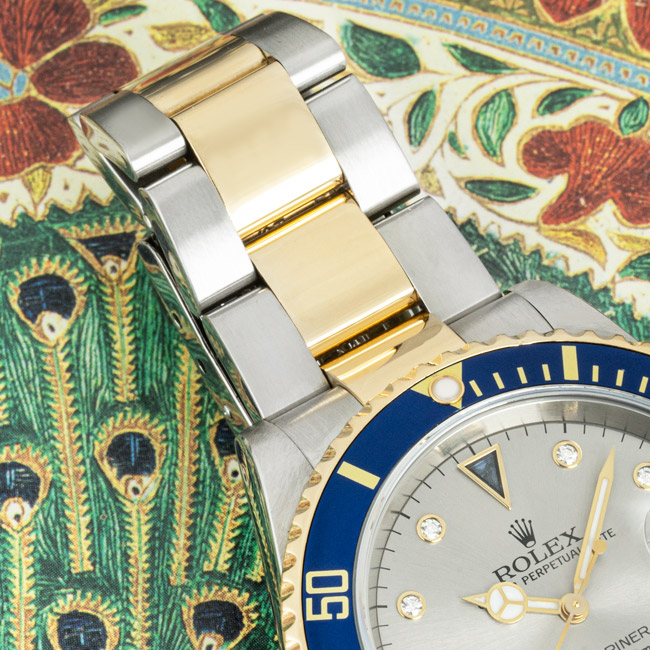 Rolex Submariner 40mm Serti Dial Steel & Yellow Gold 16613 ...