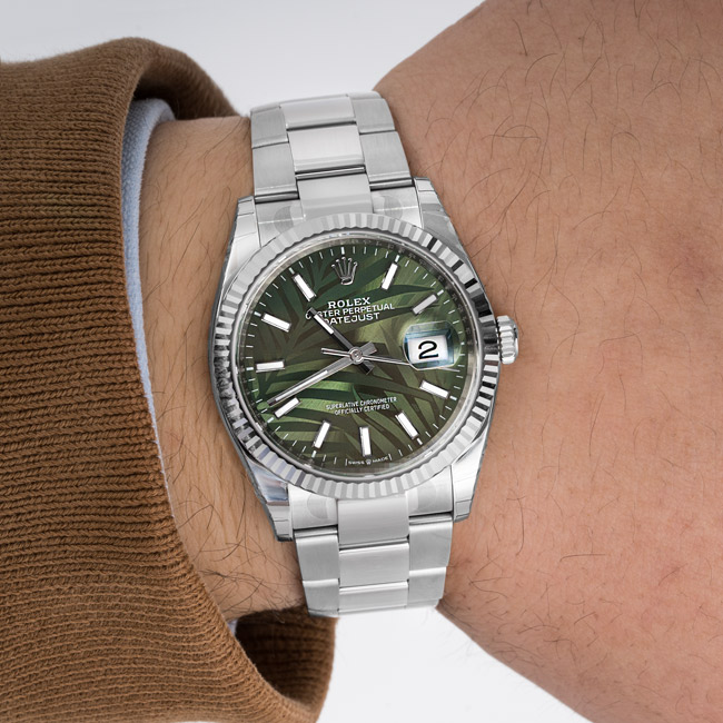 Rolex Datejust 36mm Olive Green Dial Stainless Steel 126234 ...