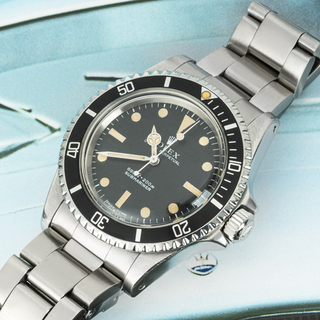 Rolex Rare Vintage Comex Submariner Matte Black Dial Stainless Steel ...