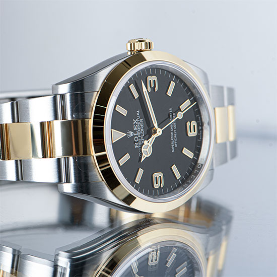 Rolex Explorer 36mm Stainless Steel & Yellow Gold 124273 | WatchCentre ...