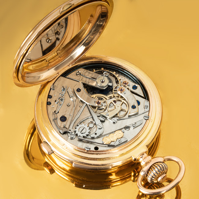 Antique Full Hunter Rose Gold Quarter Repeater Pocket Watch ...