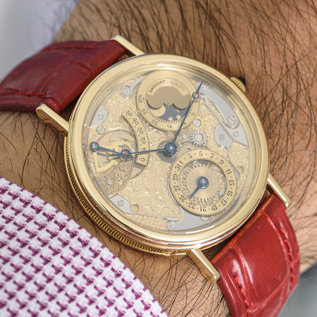 Breguet Rare Classique Skeleton Dial Openwork Gents Yellow Gold 3135 ...