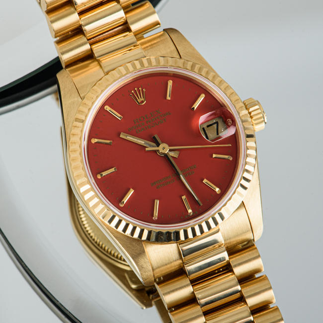Rolex Rare Datejust Coral Stella Dial 68278 | Watch Centre