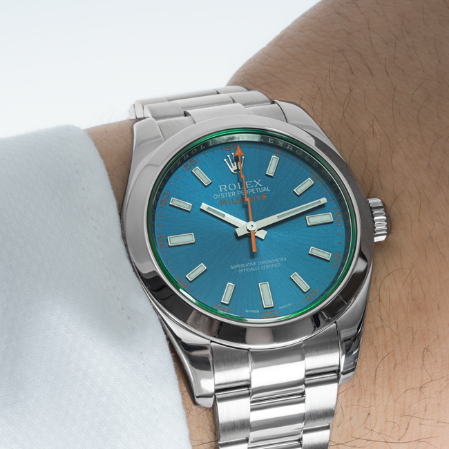 Rolex Milgauss 40mm Green Glass Stainless Steel 116400GV |WatchCentre ...